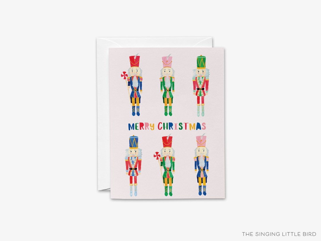 Nutcracker Merry Christmas Cards | Pink Holiday Cards | Christmas Card ...