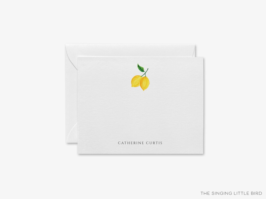 Lemon Personalized Stationery Lemon Note Cards Lemon Thank You Notes ...