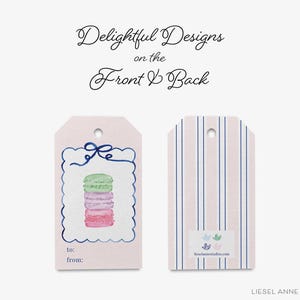 Macaron Stack Gift Tags | Happy Birthday Tags | Pastel Sweets ...