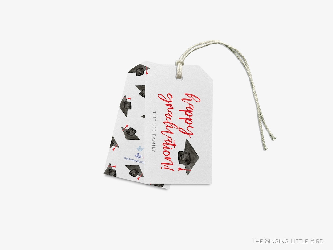 Personalized Happy Graduation Gift Tags Graduation Gift Tag Graduate ...