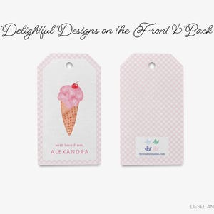 Ice Cream Gift Tag | Summer Birthday Tag | Ice Cream Lovers Gift ...