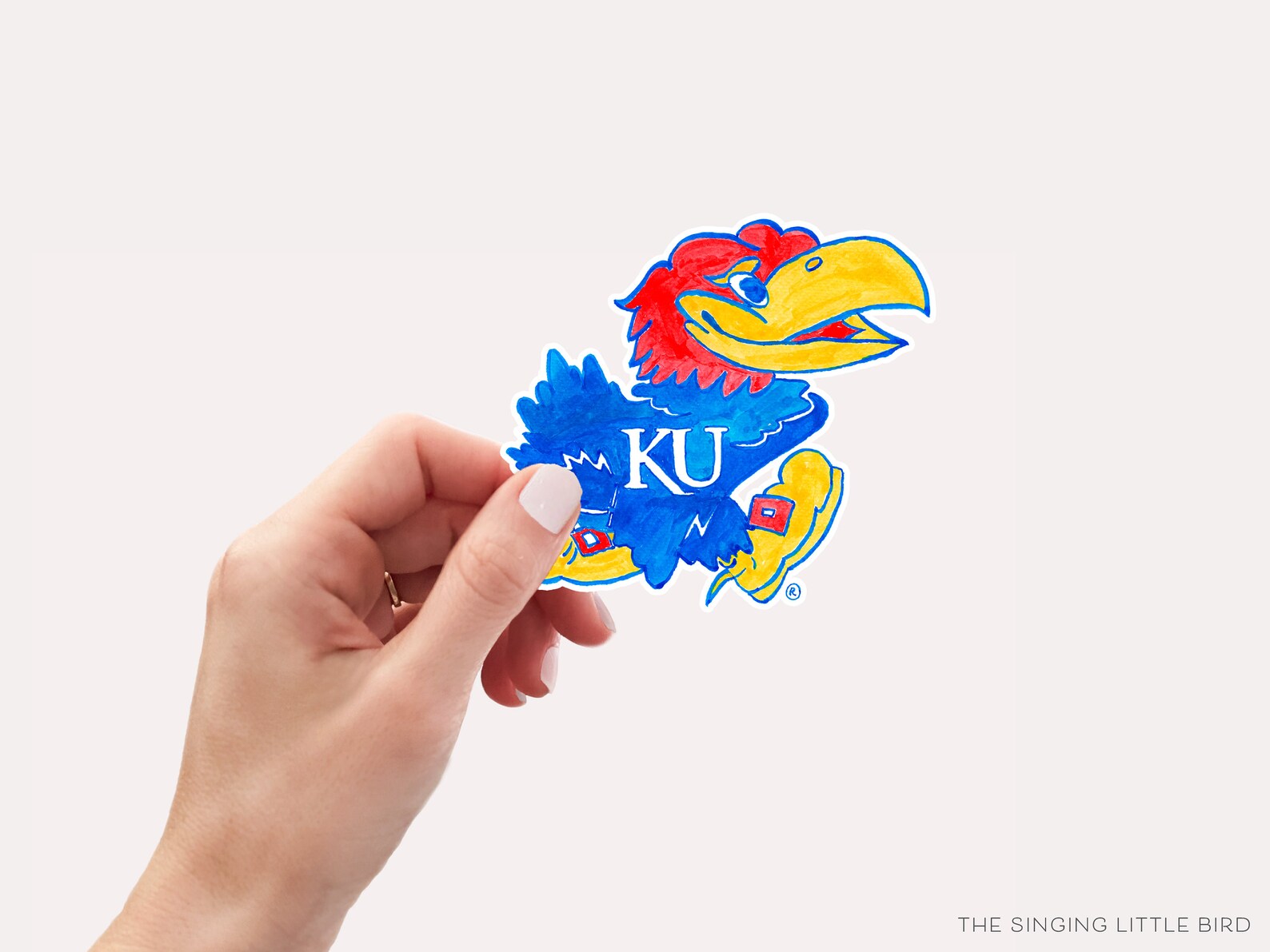 Jayhawk Vinyl Sticker | Officially Licensed | Watercolor Kansas Decal ...