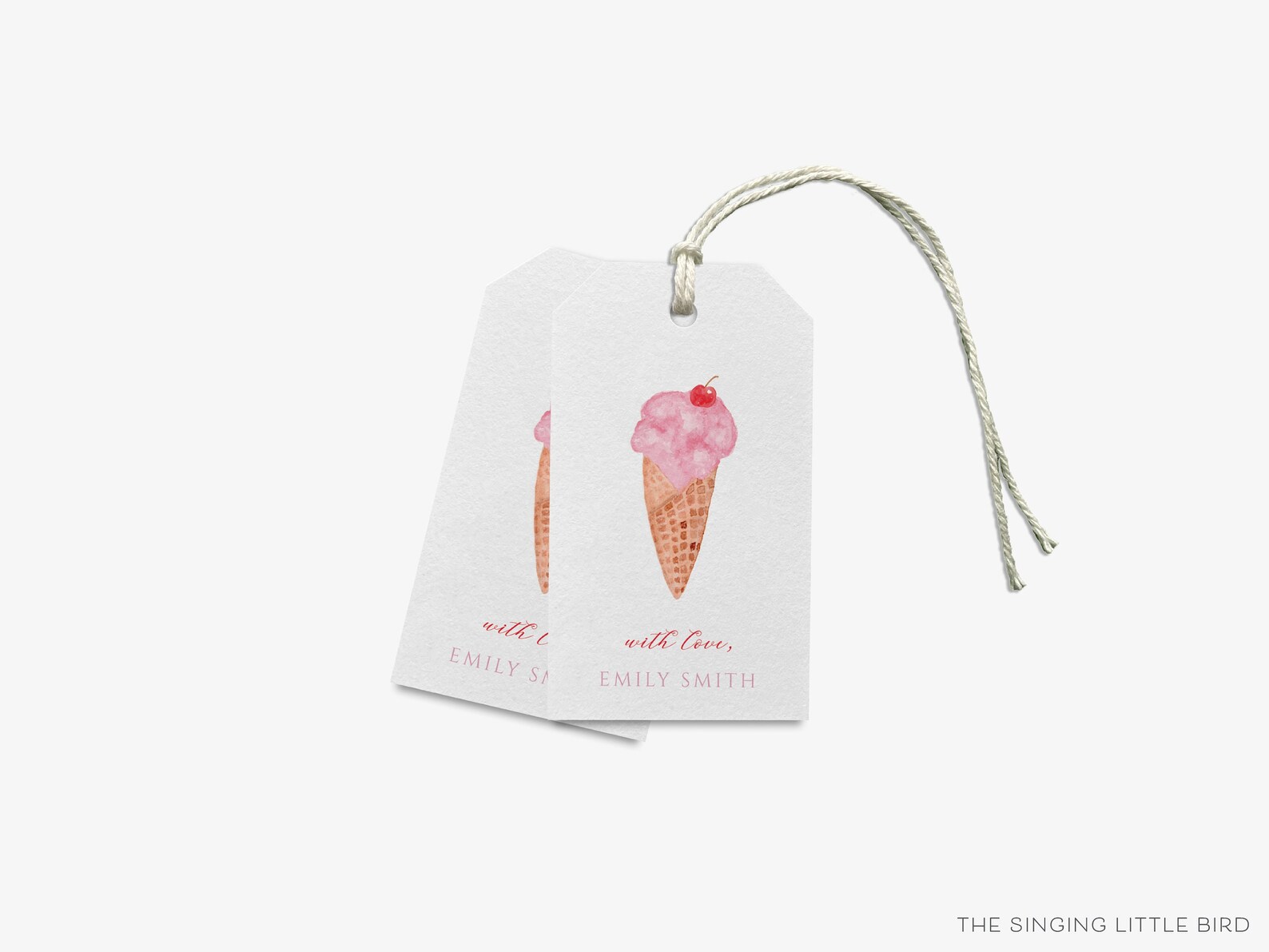 Ice Cream Gift Tag Summer Birthday Tag Ice Cream Lovers - Etsy