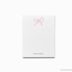 Personalized Pink Bow Notepad | Pink Gingham Notepad Set | Pink to Do List | Preppy Feminine ...