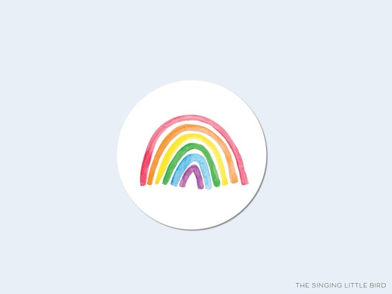 Rainbow Round Stickers