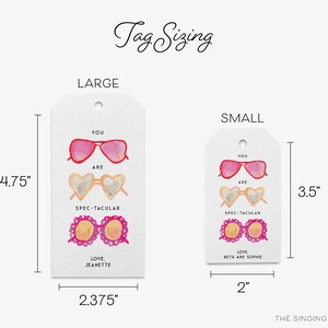 Heart Sunglasses Tags | Summer Party Favor Tag | Sunglasses Gift Tag ...