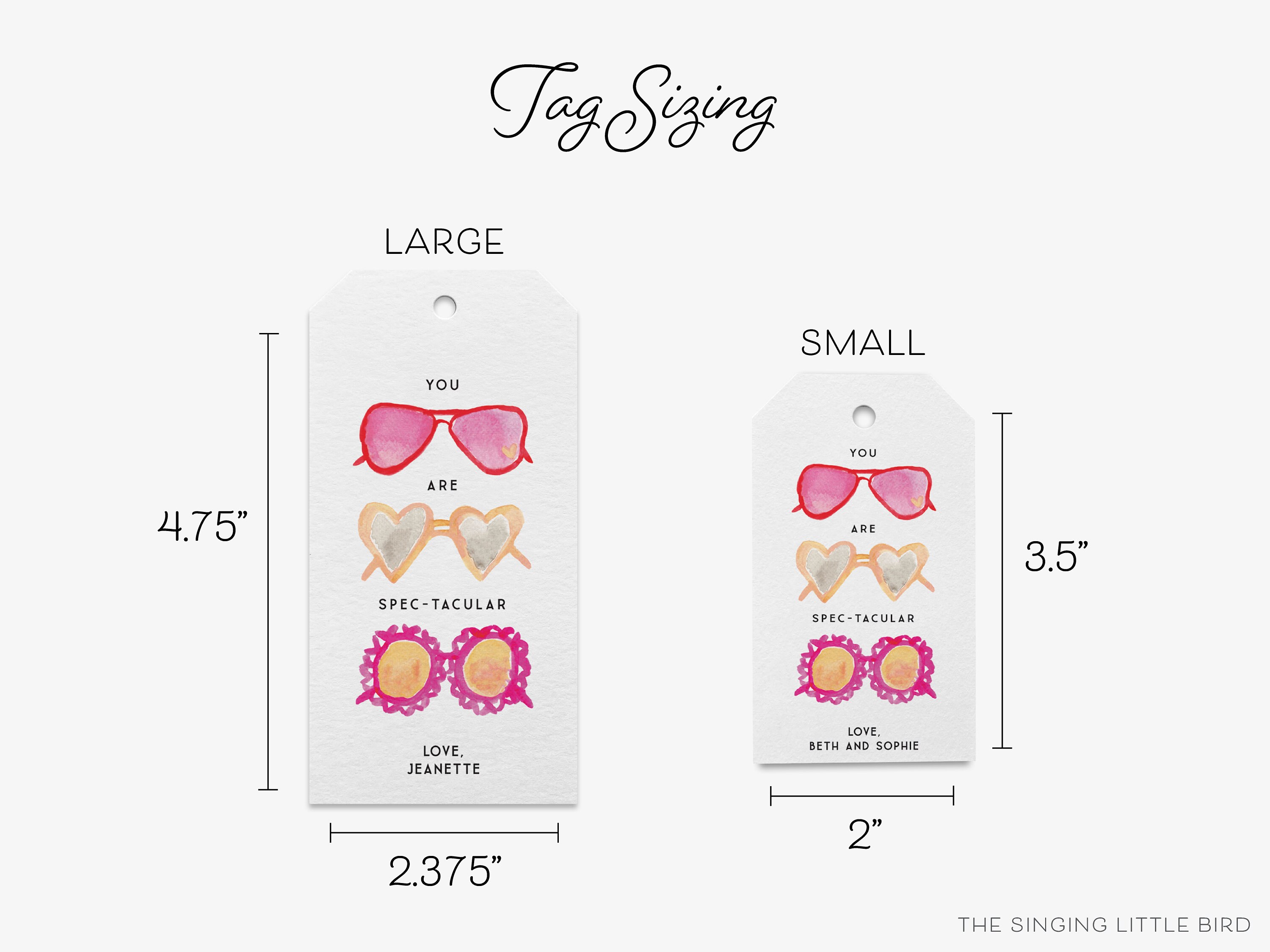 Heart Sunglasses Tags Summer Party Favor Tag Sunglasses - Etsy