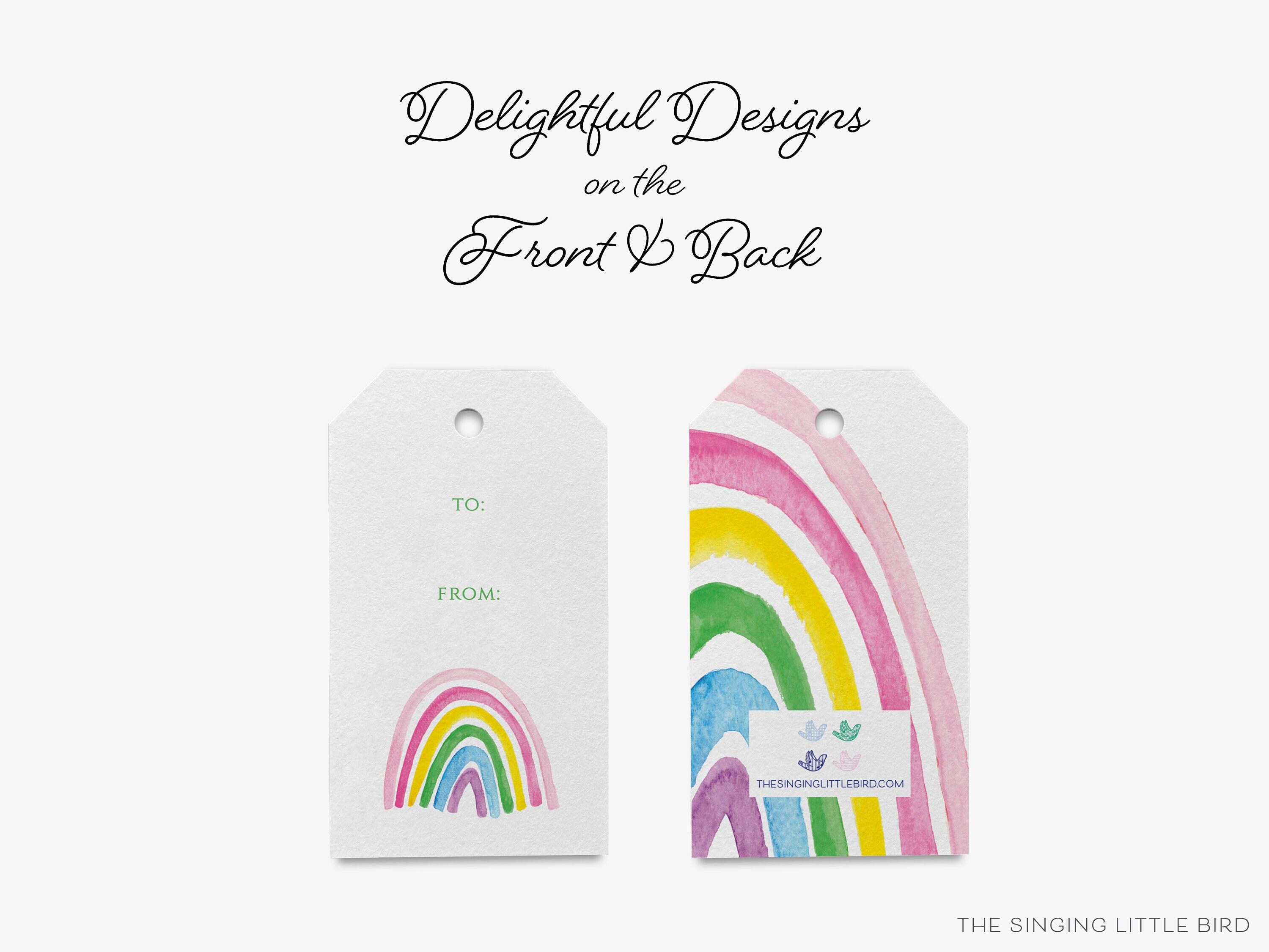 Colorful Pink Rainbow Gift Tags [sets of 8] | Rainbow Gift Tags | Girly ...