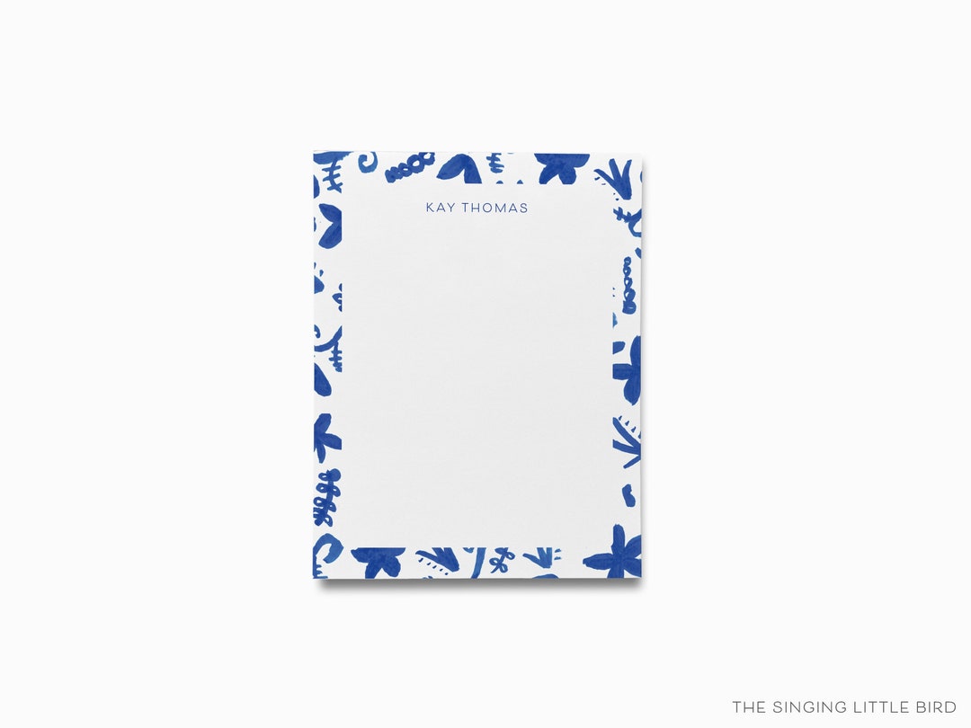 Chinoiserie Notepad | Ginger Jar Notepad Set | Hand Painted Blue and ...