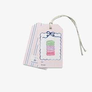 Macaron Stack Gift Tags | Happy Birthday Tags | Pastel Sweets ...