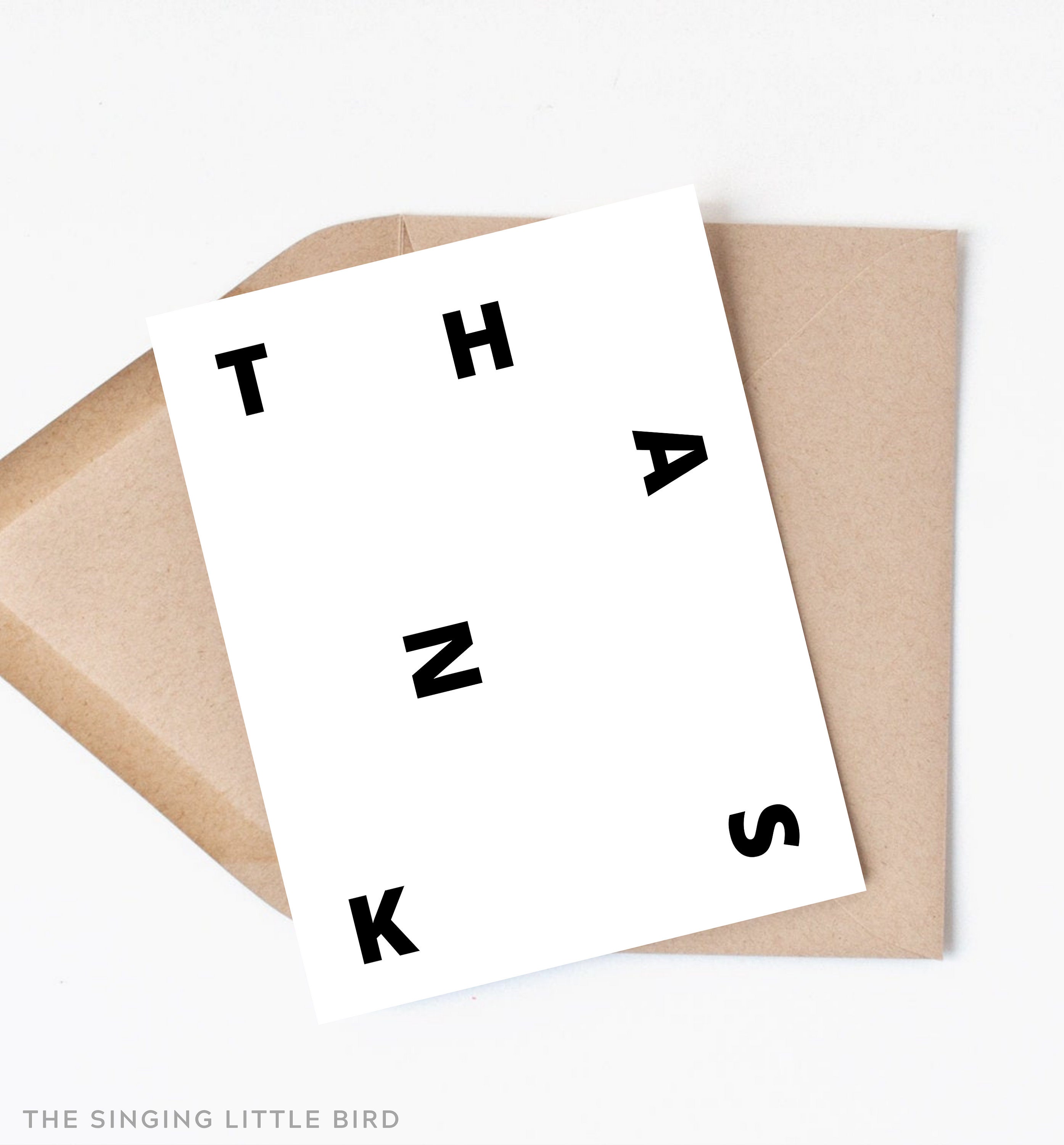 Thank You Card / Modern Thanks Card / Minimalist Card / Basic | Etsy