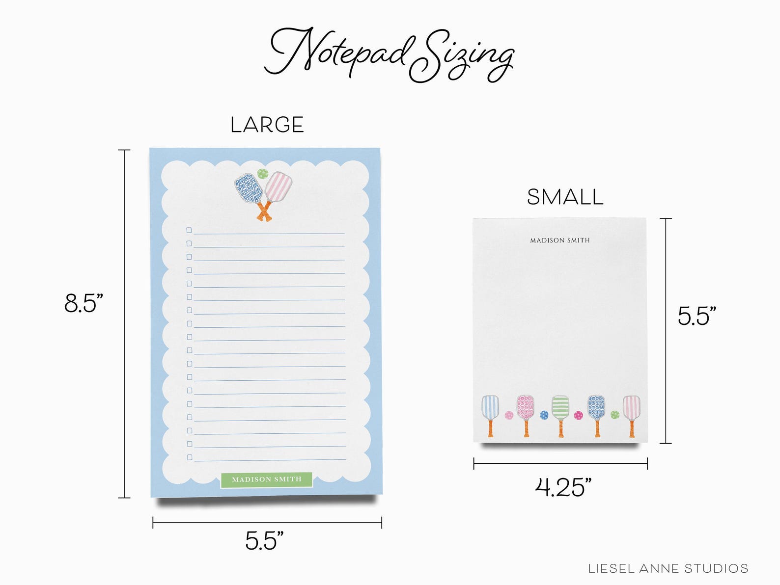 Personalized Pickleball Notepad | Pickleball Lover Notepad Set | Sport ...