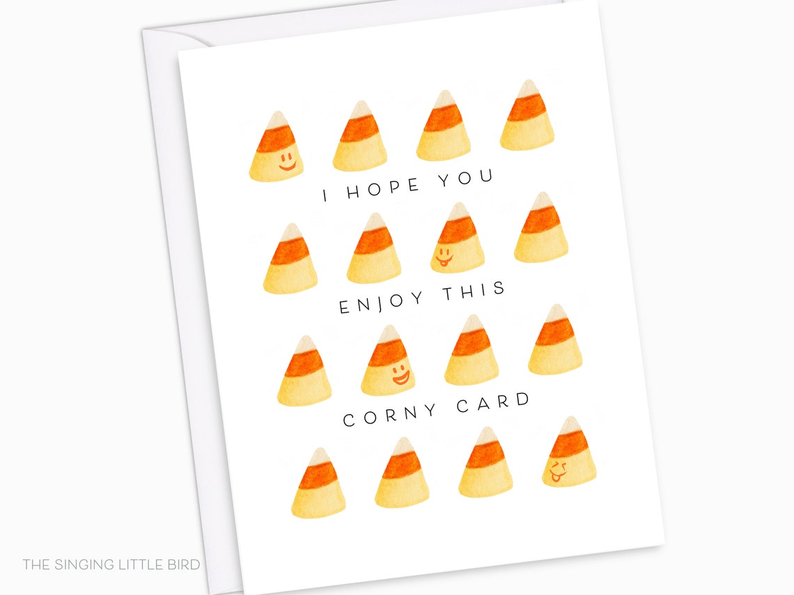 Funny Halloween Card / Candy Corn Pun Humor / Punny Fall Card | Etsy