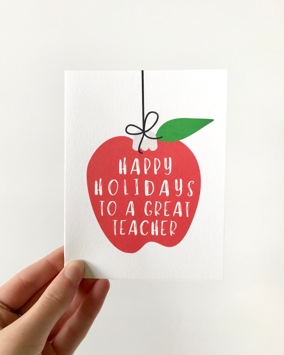 Teacher Holidays Card | Personalized Teacher Card | Teaching Assistant ...