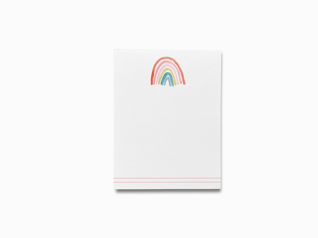 Boho Rainbow Notepad Bohemian Rainbow Notepad Set Rainbow to Do List ...