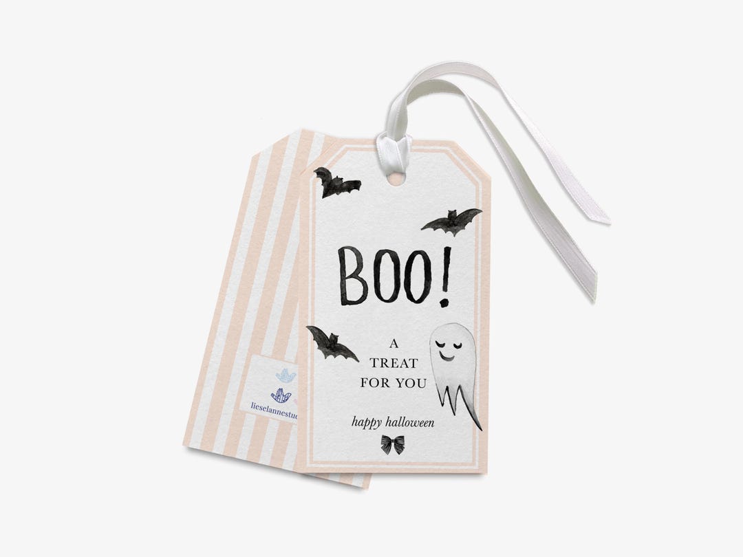 Boo Halloween Gift Tags [sets of 8] | Gingham Pumpkin Gift Tags | Fall ...