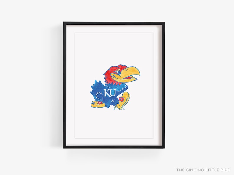 Kansas Jayhawk Art Print | Officially Licensed Product | University of ...