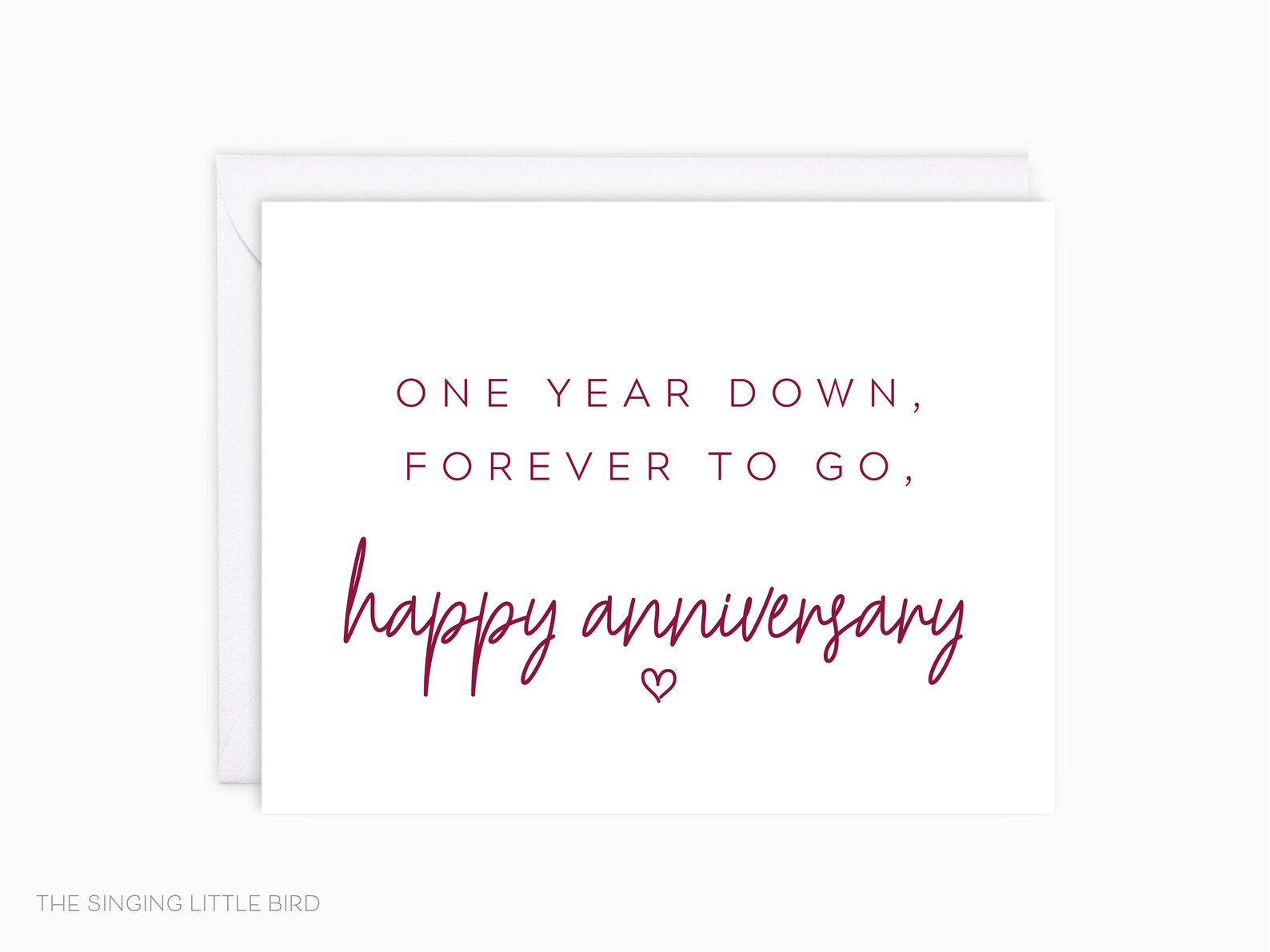 One Year Anniversary Card / One Year Down Forever To Go | Etsy