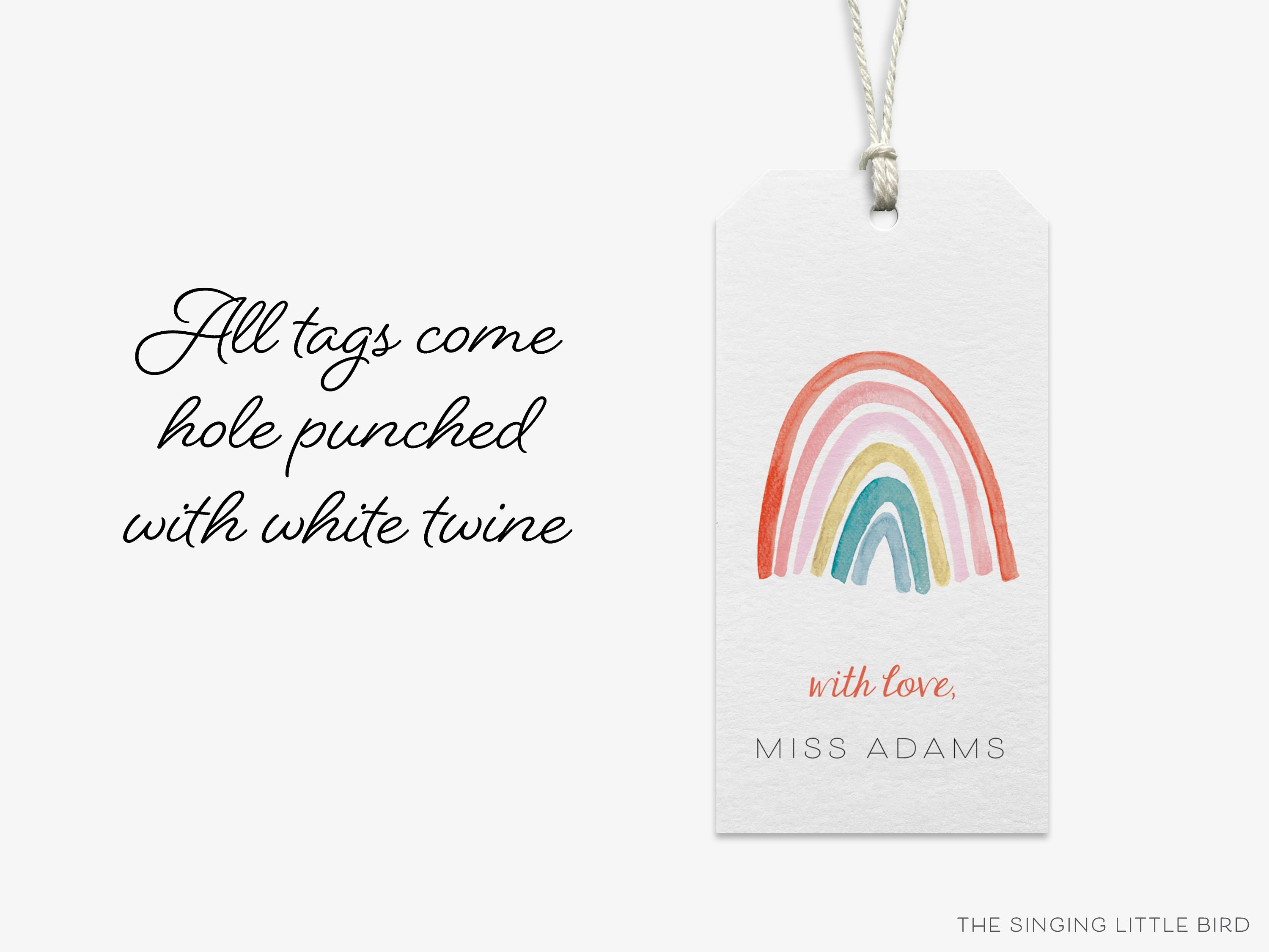 Boho Rainbow Gift Tags Girly Tag Rainbow Tag Watercolor - Etsy