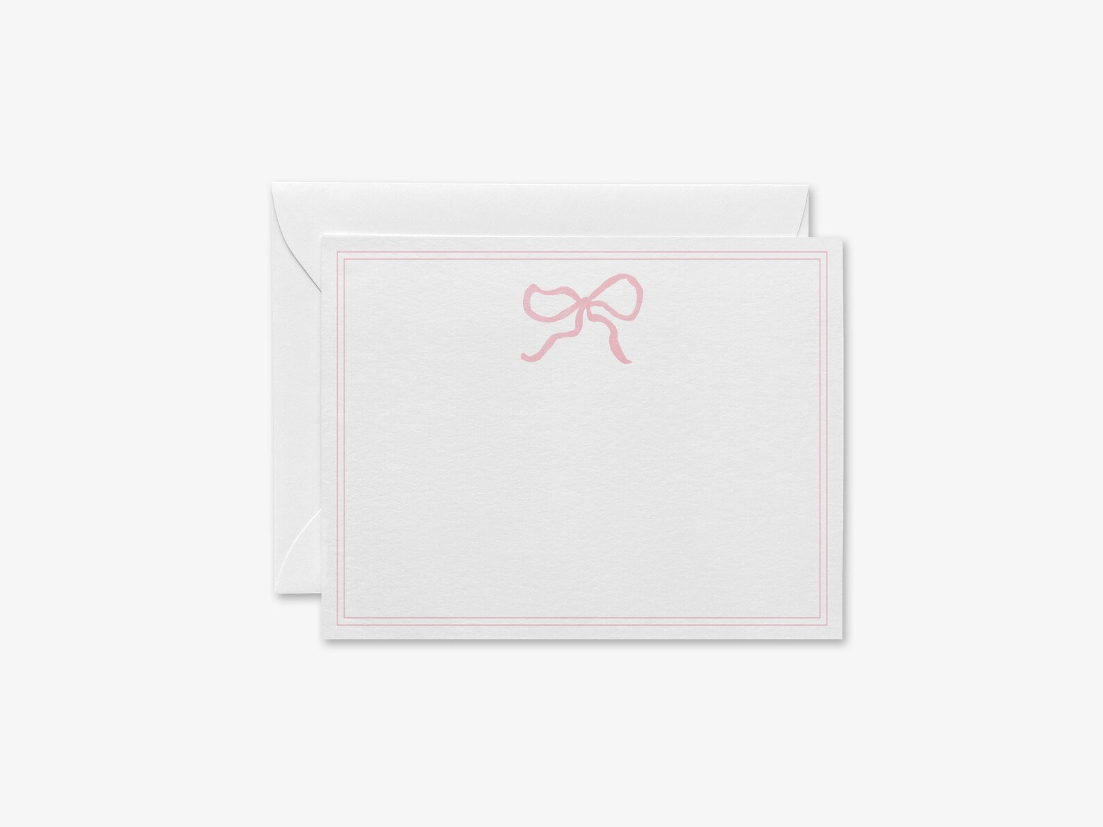 Light Pink Bow Flat Notecards set of 8 Pink Bow Stationery - Etsy
