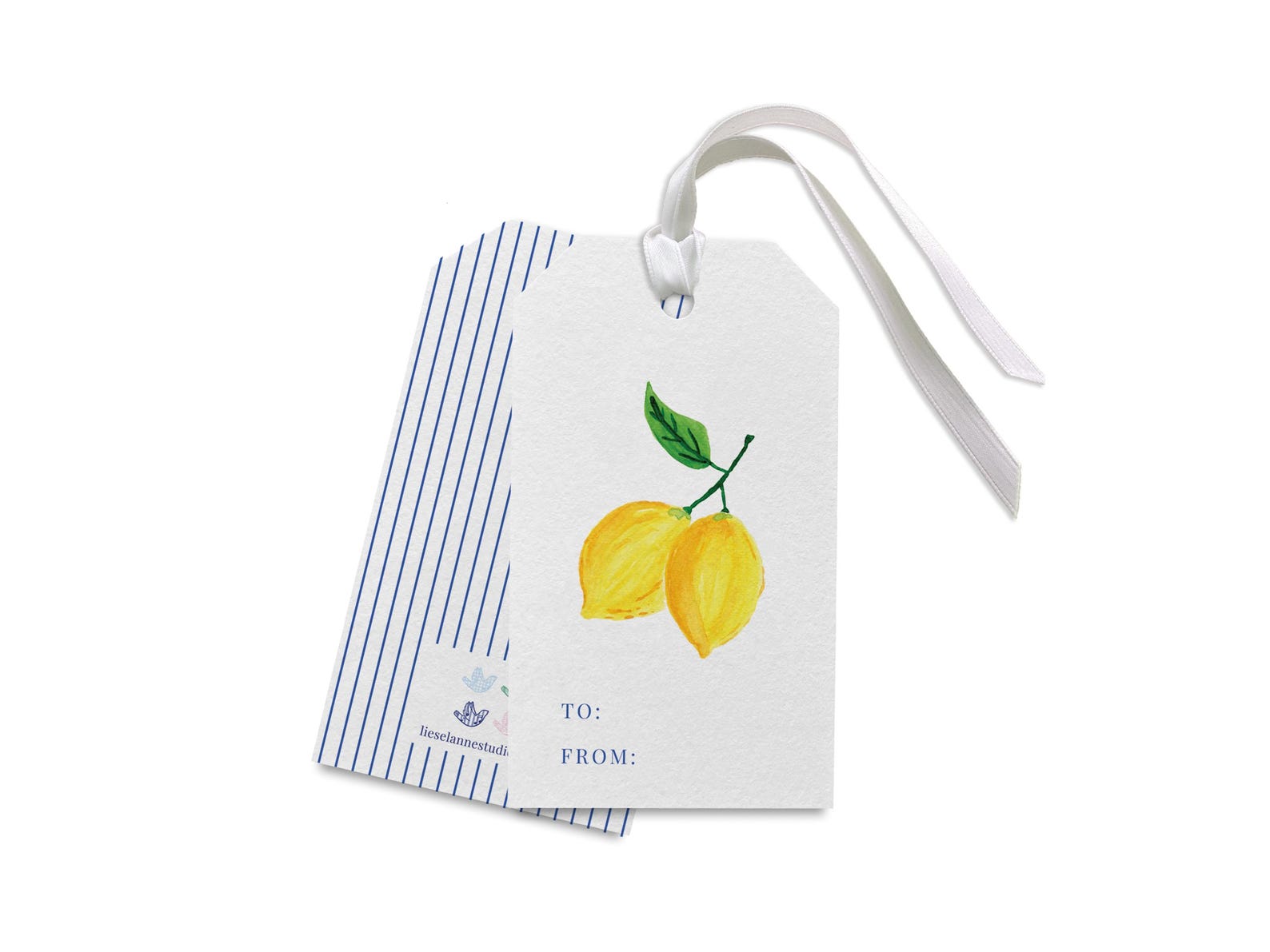Lemon Gift Tags [sets of 8] | Lemon Lover Tag | Citrus Tag | Watercolor ...