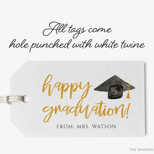 Personalized Happy Graduation Gift Tags | Graduation Gift Tag ...