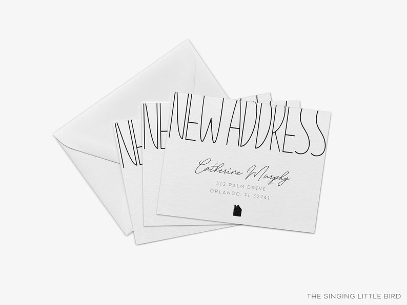 Modern Moving Announcement Card Change of Address Card - Etsy
