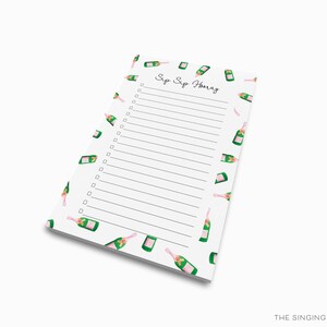 Champagne Bottle Notepad | Notepad Set | to Do List | Bubbly Lover ...