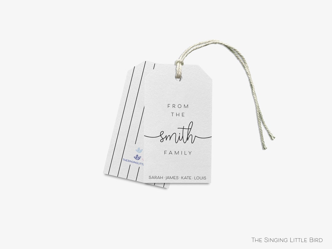 Personalized Gift Tags for Families | Family Gift Tag | Birthday Tag ...