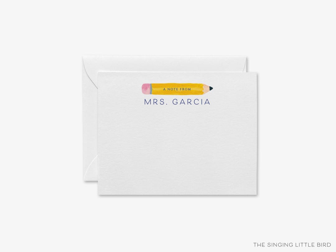 Teacher Personalized Stationery | A Note From Teacher Stationary ...