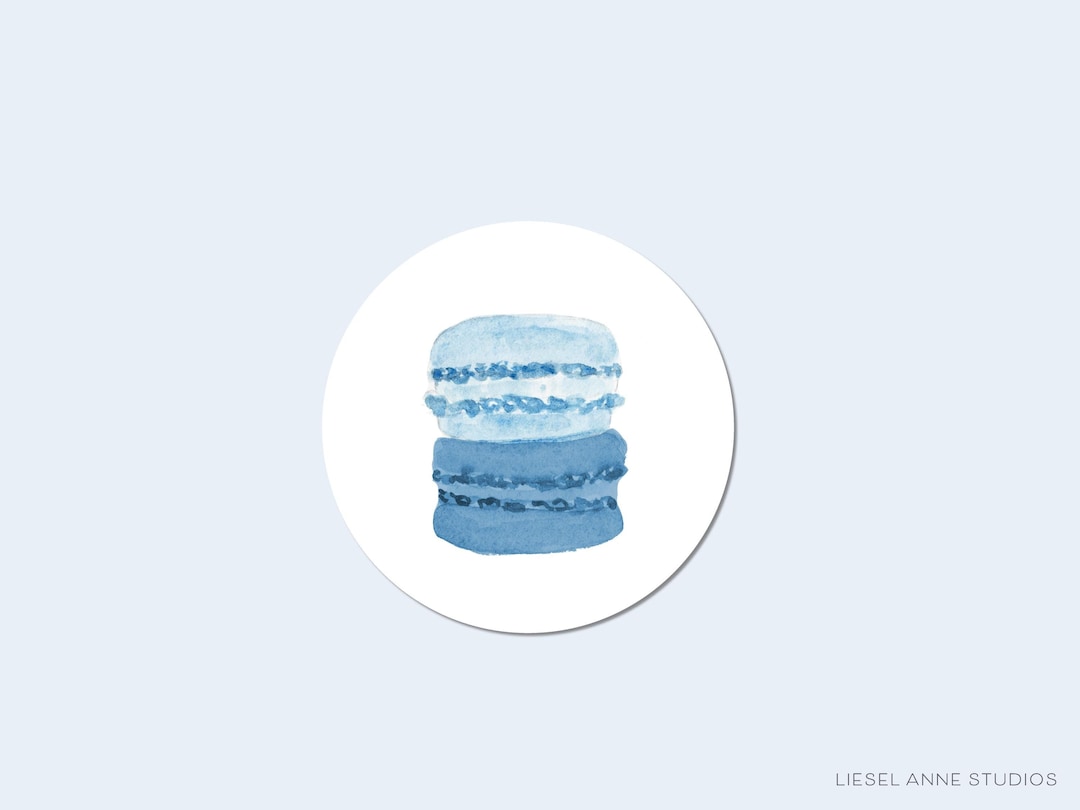 Macaron Stack Duo Stickers | Macaron Round Sticker | Macaron Envelope ...