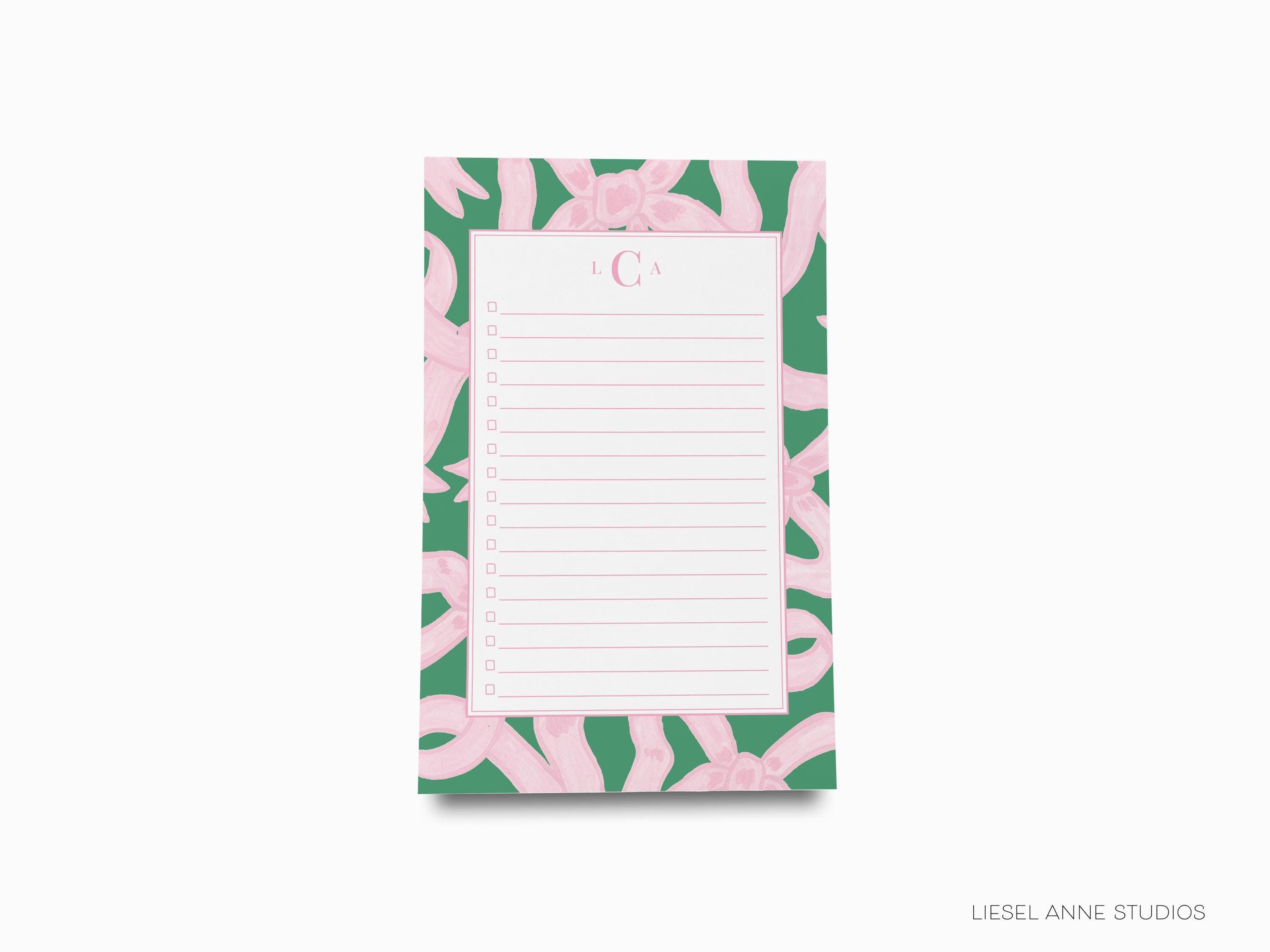 Personalized Pink and Green Bow Notepad| Pink and Green to Do List ...