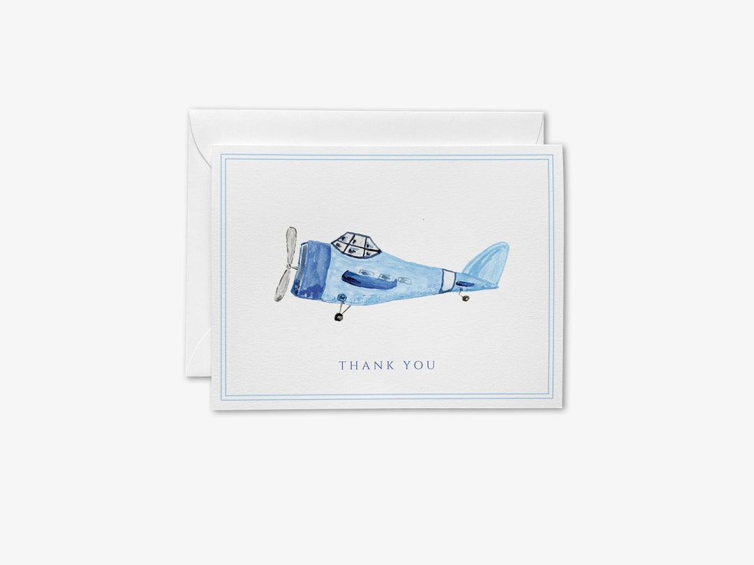 Vintage Airplane Thank You Cards [individually Wrapped] | Plane Cards ...