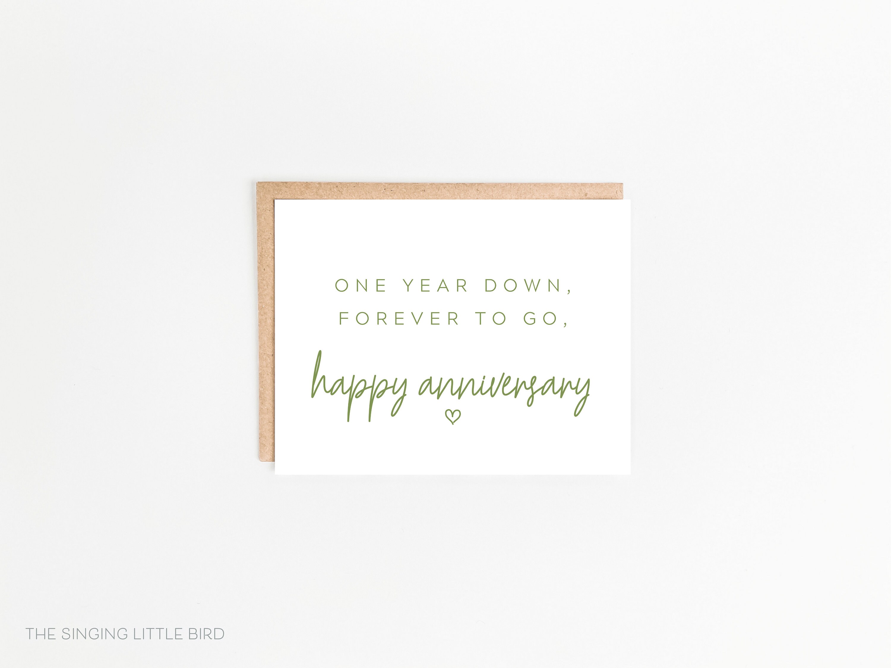 One Year Anniversary Card / One Year Down Forever To Go | Etsy