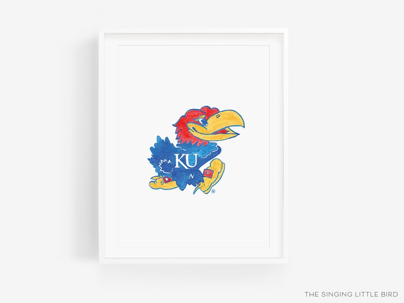 Kansas Jayhawk Art Print | Officially Licensed Product | University of ...