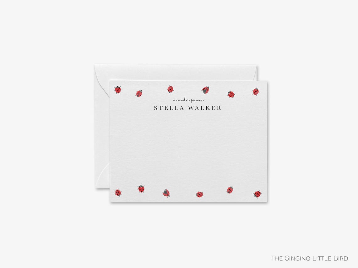 Ladybug Personalized Stationery | Ladybug Notecards | Ladybug Notes ...