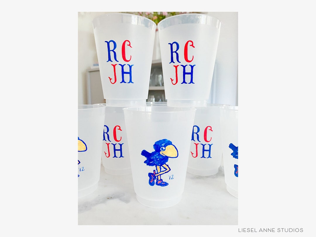 1912 Jayhawk *officially Licensed* Frosted Shatterproof Cups | Set of 8 ...