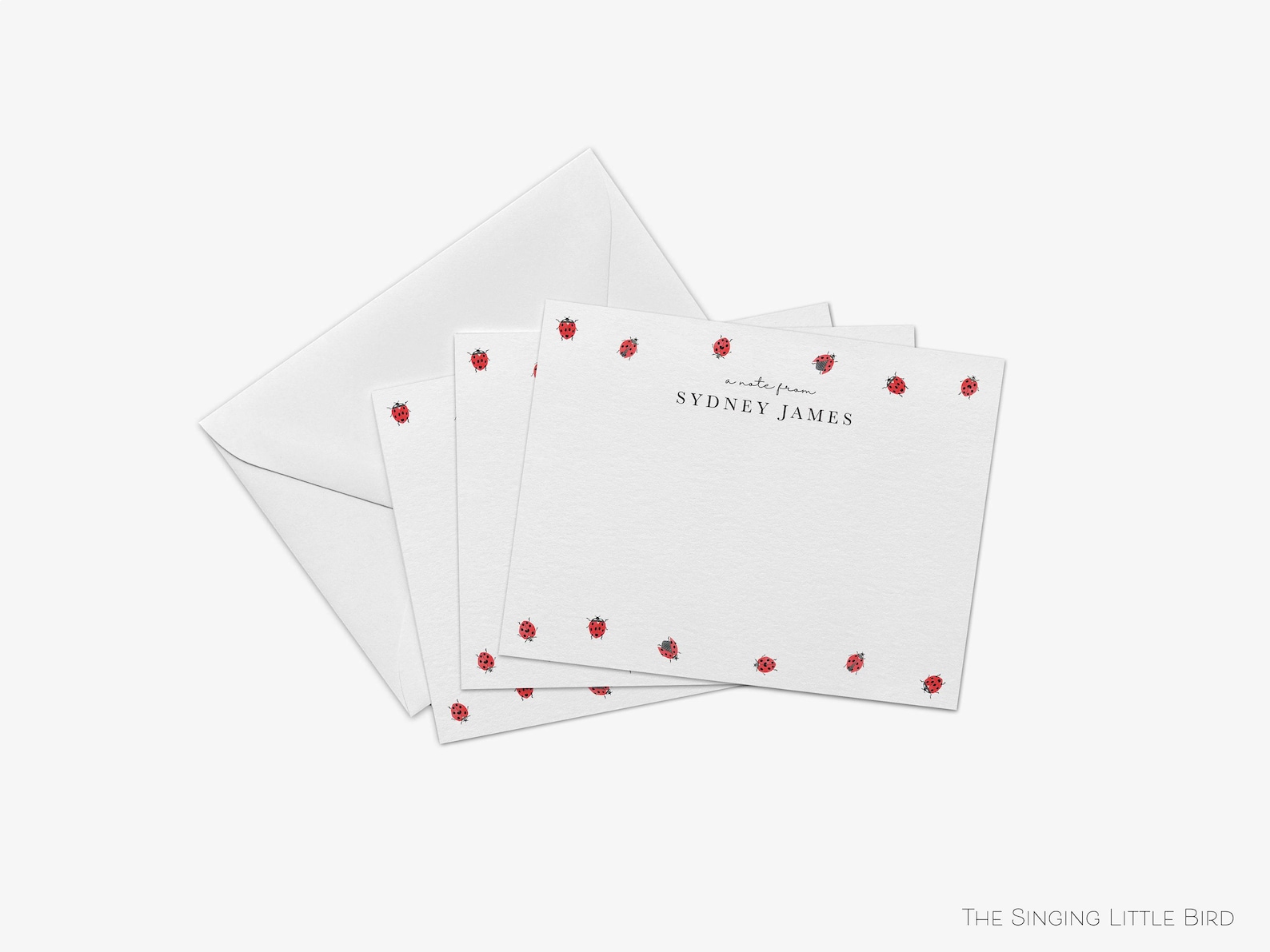 Ladybug Personalized Stationery | Ladybug Notecards | Ladybug Notes ...