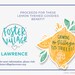 Lemon Gingham Gift Tag Lemon Lover Tag Citrus Tag Watercolor Summer Tag ...
