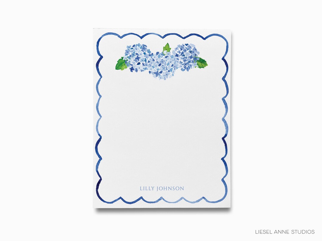Personalized Hydrangea Notepad | Hydrangea Notepad Set | Spring to Do ...