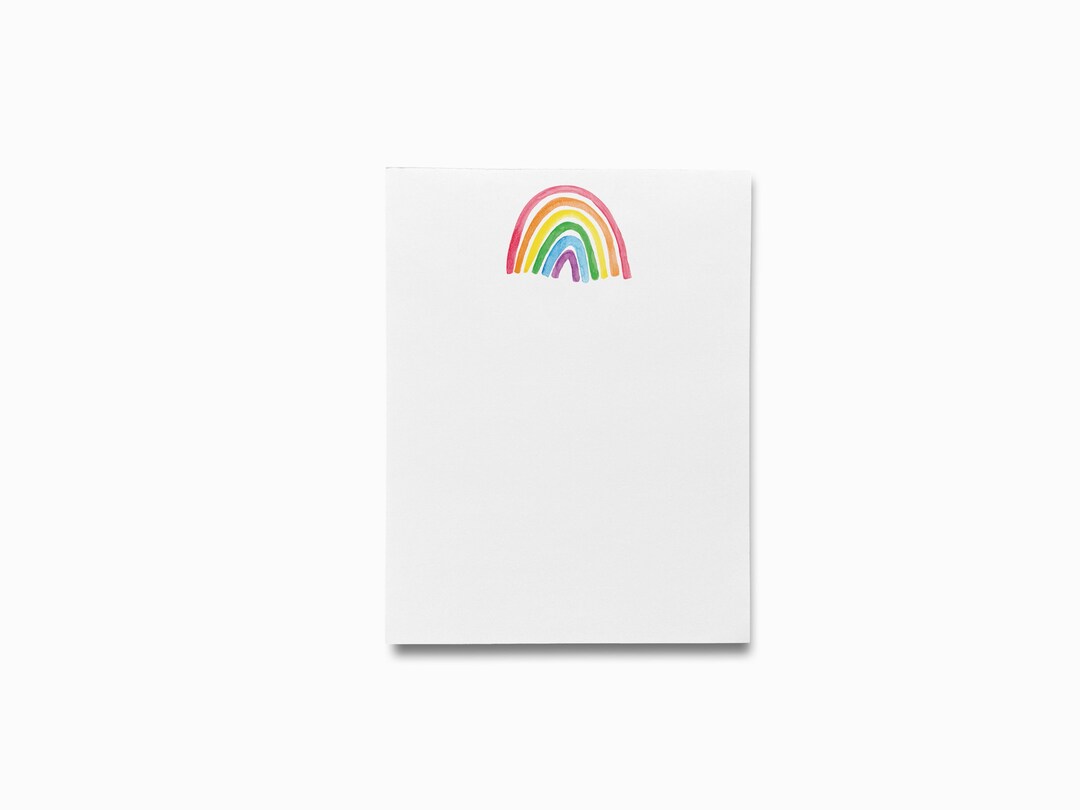 Rainbow Notepad Colorful Rainbow Notepad Set Rainbow to Do List Kids ...