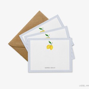 Lemon Personalized Stationery | Lemon Note Cards | Lemon Thank You ...