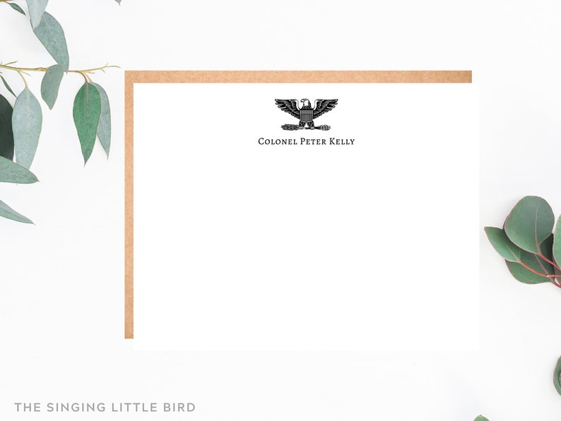 Captain Colonel Personalized Note Card Set / Captain Note | Etsy