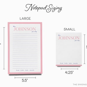 Personalized Family Notepad | Family Notepad Set | Custom to Do List ...