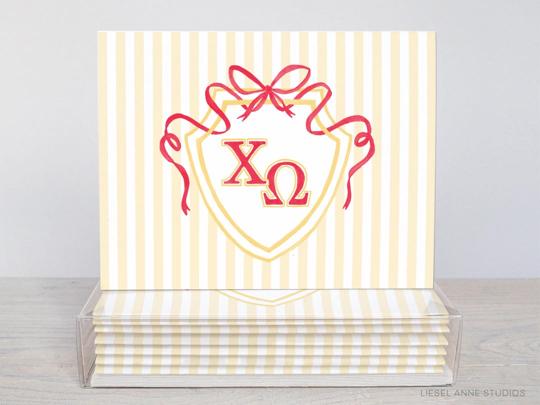 Chi Omega Crest Greeting Card Box Set | OFFICIALLY Licensed by Affinity ...