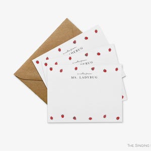 Ladybug Personalized Stationery | Ladybug Notecards | Ladybug Notes ...