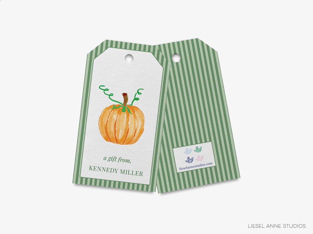 Pumpkin Gift Tags | Happy Fall Tag | Halloween Favor Tag | Watercolor ...