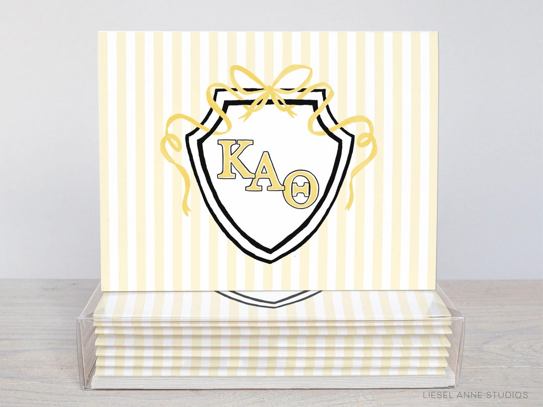 Kappa Alpha Theta Crest Greeting Card Set | OFFICIALLY Licensed by ...