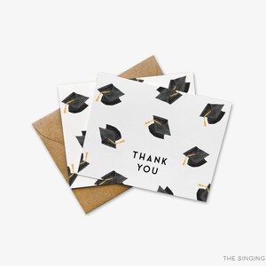 Graduation Thank You Note | Graduation Cap Thank You | Mortarboard ...