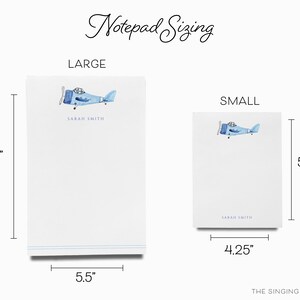 Personalized Vintage Airplane Notepad | Pilot Notepad Set | Little Boy ...